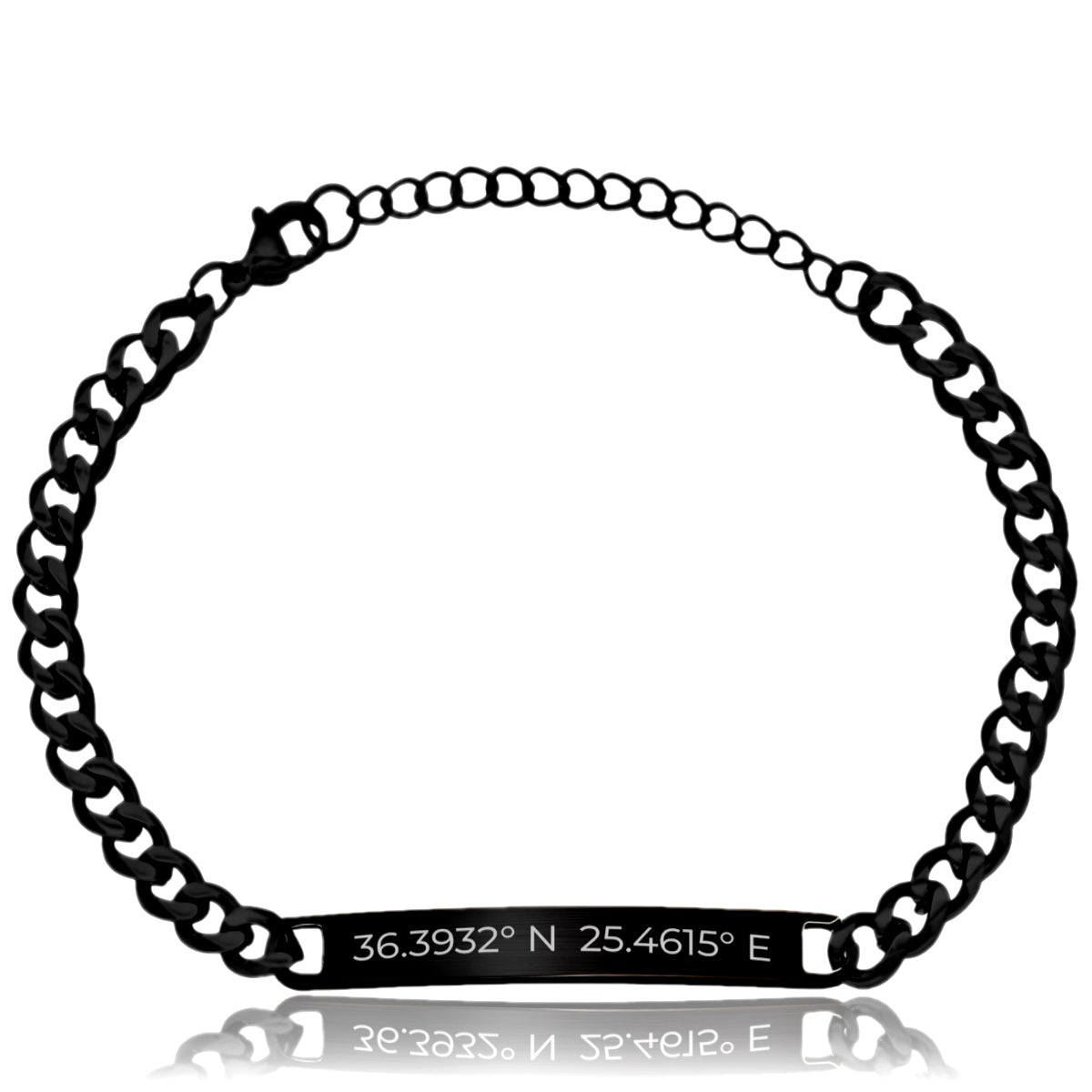 Personalized Chain Link Coordinates Bracelet - OurCoordinate ...