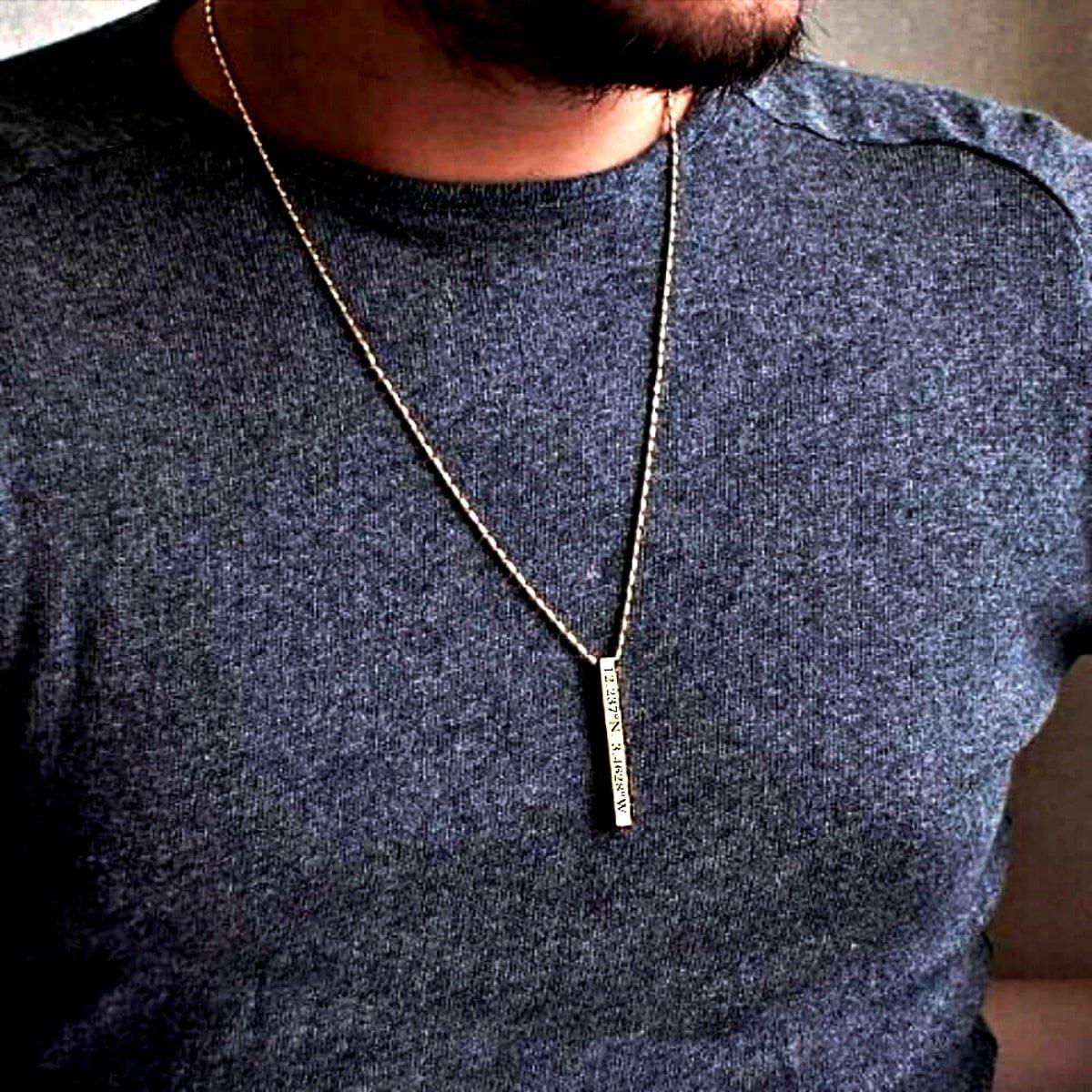 Custom Coordinates Necklace | Personalized GPS Location Jewelry ...