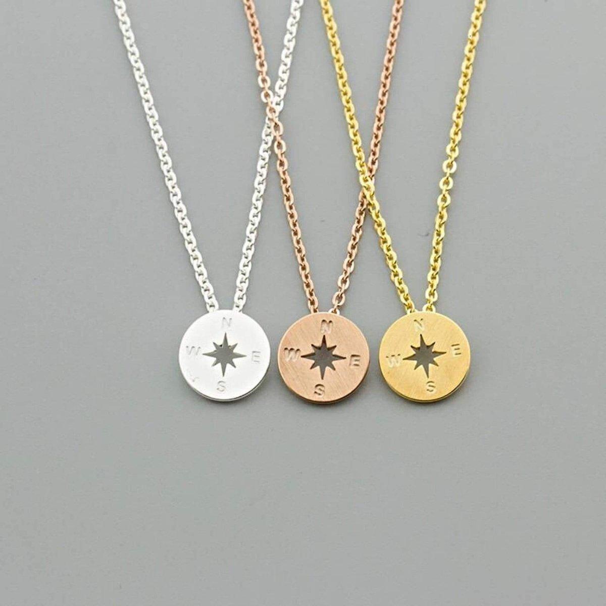Dainty Compass Necklace for Women - OurCoordinates