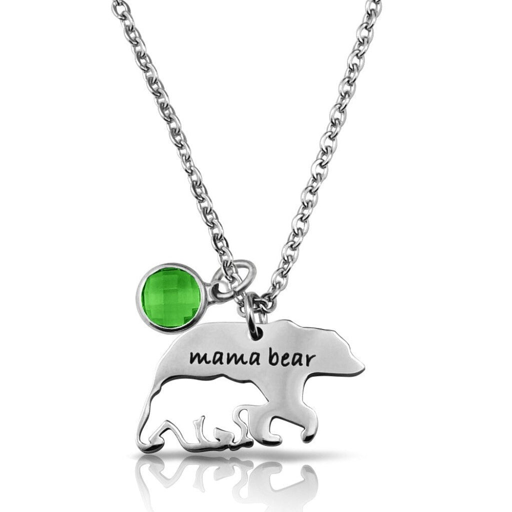 Mama Bear Necklace with Birthstones | Perfect Gift for Mom – OurCoordinates