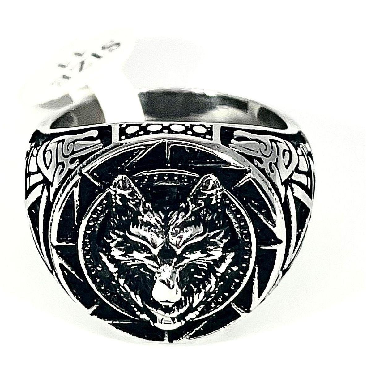 Men's Wolf Ring - Handcrafted Steel Rings | OurCoordinates